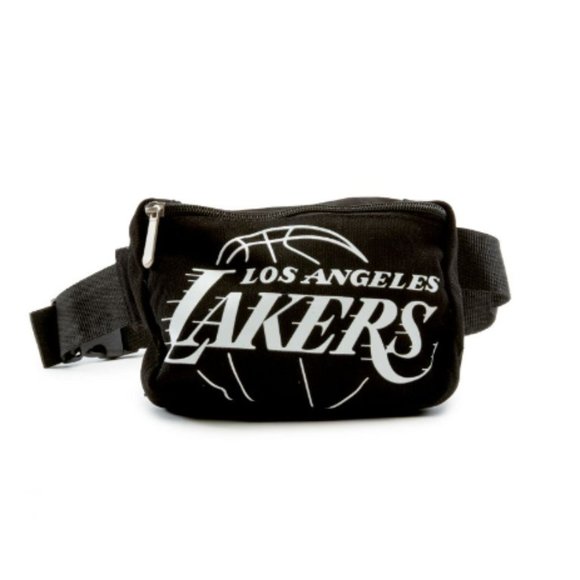 NBA | Bags | Los Angeles Lakers Fisill Side Pack Black And White Bag ...